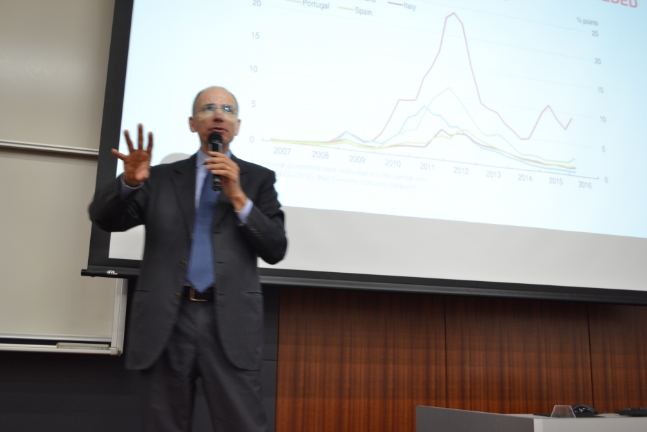 DEAN Enrico Letta, former prime minister of Italy conducted a lecture ...
