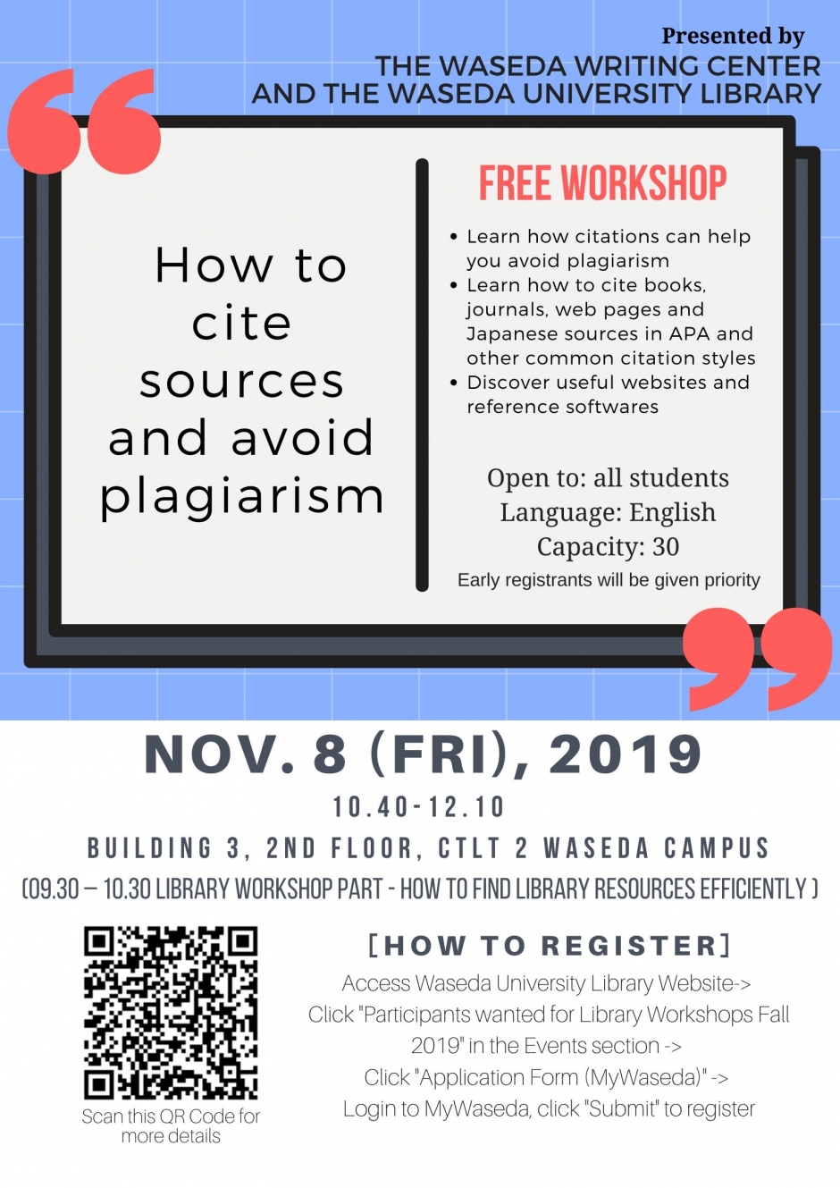 Writing Workshop: How to Cite Sources and Avoid Plagiarism – Waseda ...