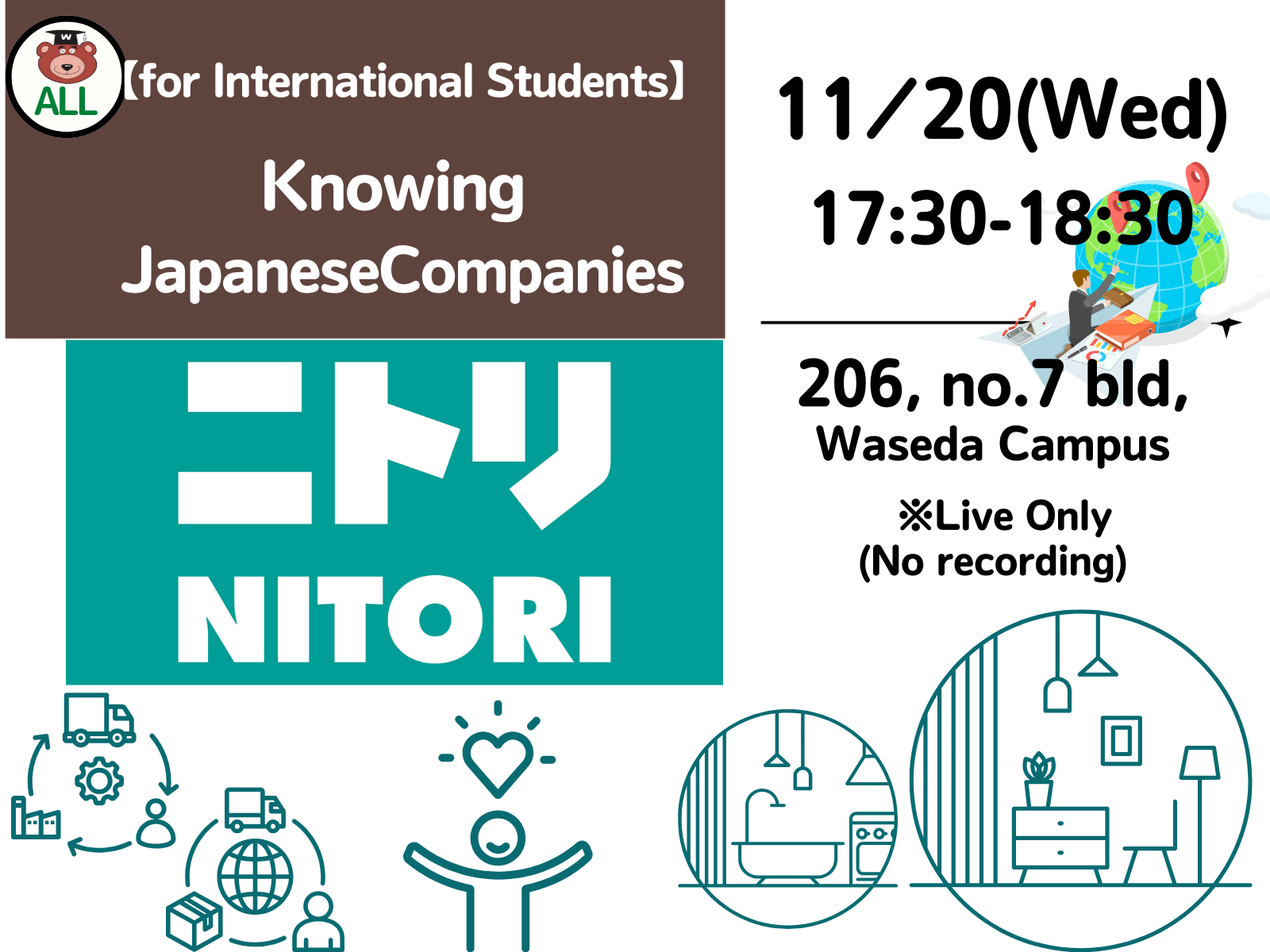 ＜All International Students＞【11/20】Nitori Holdings Co., Ltd. visits international students in ...