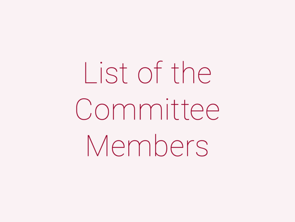 List of the Committee Members – Office for Promotion of Equality and ...