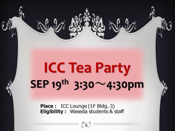 ICC Tea Party: Welcome to the ICC! Enjoy making new friends over tea ...
