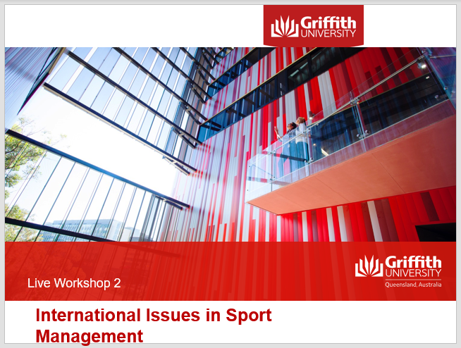 “International Issues in Sport Management” lecture by Dr. Kevin Filo of ...